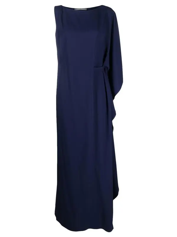 Alberta Ferretti One-shoulder Draped Maxi Dress - Blue