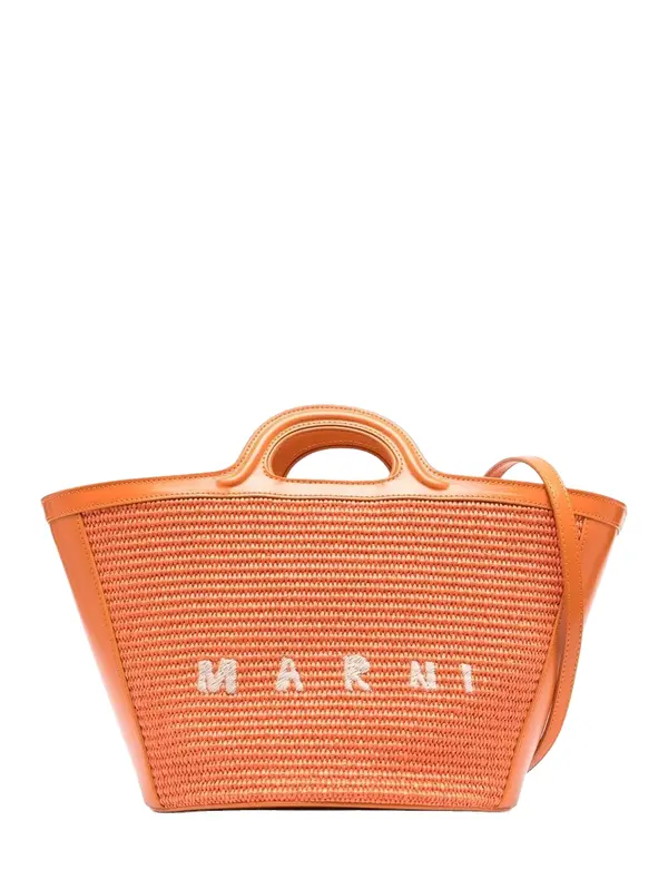 Marni Tropicalia Logo-embroidered Tote - Orange