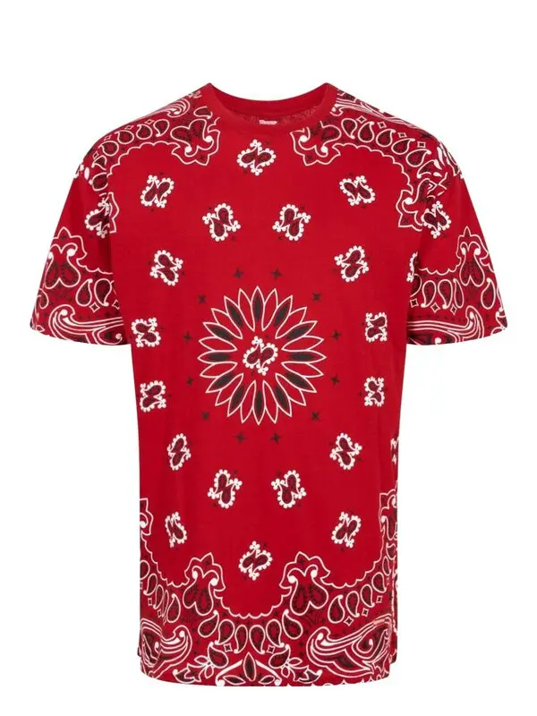 Supreme X Hanes Bandana Tagless Crew Neck T-shirt - Red