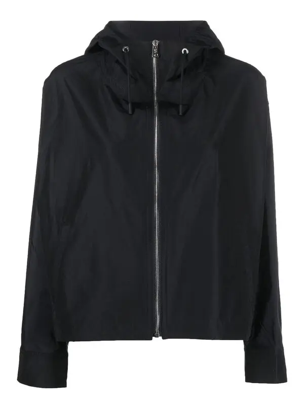 YVES SALOMON Zip-up Hooded Jacket - Blue