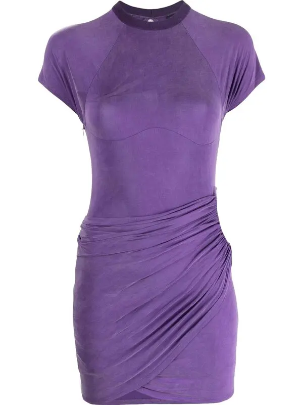 Jacquemus La Robe Espelho Draped Dress - Purple