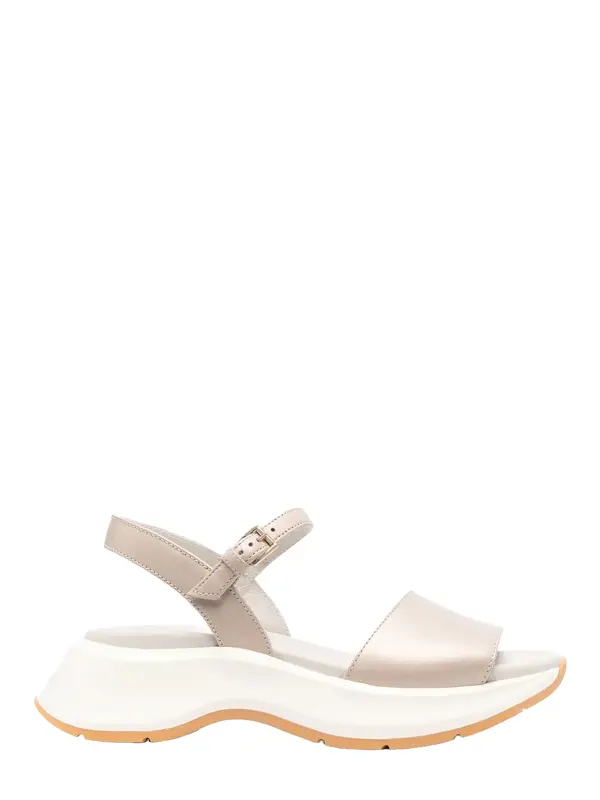 Hogan Open-toe Leather Sandals - Neutrals