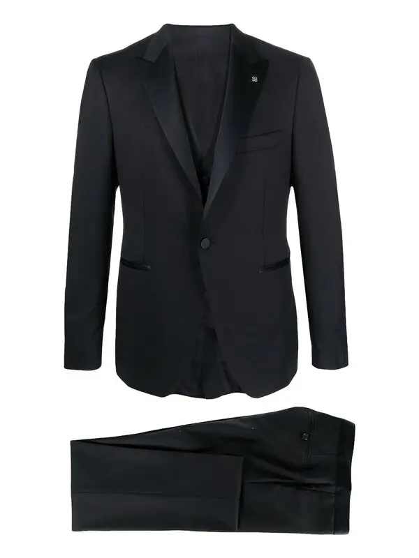 Tagliatore Single-breasted Tuxedo Suit - Blue