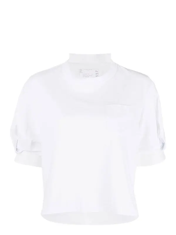 Sacai Short-sleeve Cotton T-shirt - White
