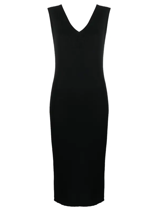 Moncler Knitted Midi Dress - Black