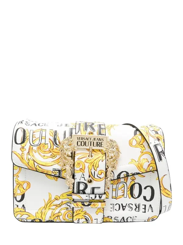 Versace Barocco Print Crossbody Bag - White