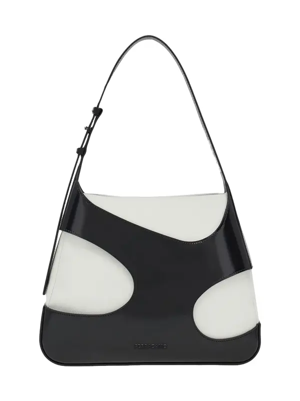 FERRAGAMO Cut-out Detail Shoulder Bag - Black