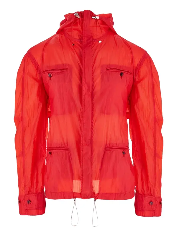 FERRAGAMO Four-pocket Hooded Jacket - Red