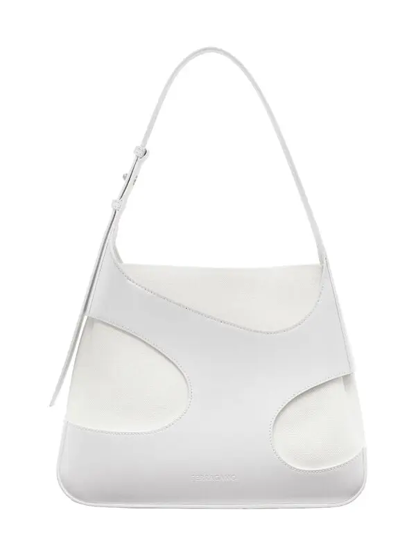 FERRAGAMO Cut-out Detail Shoulder Bag - White