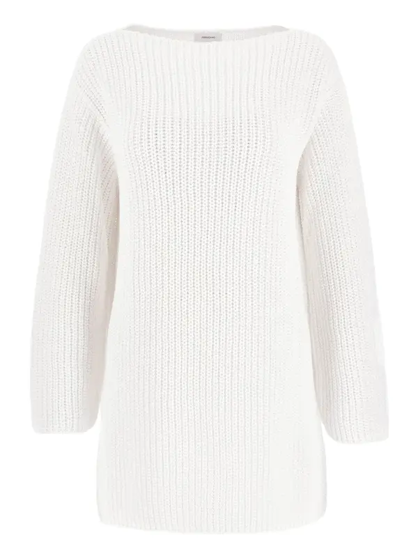 FERRAGAMO Ribbed-knit Jumper - White