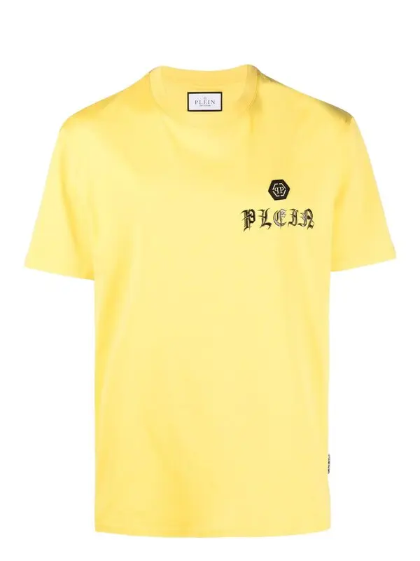 Philipp Plein Gothic Plein Short-sleeve T-shirt - Yellow