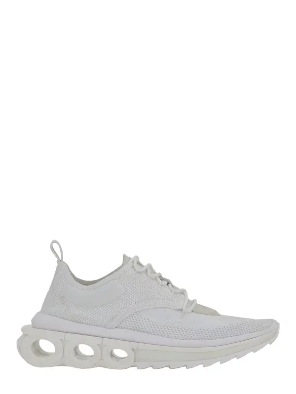 FERRAGAMO Gancini Plaque Low-top Sneakers - White
