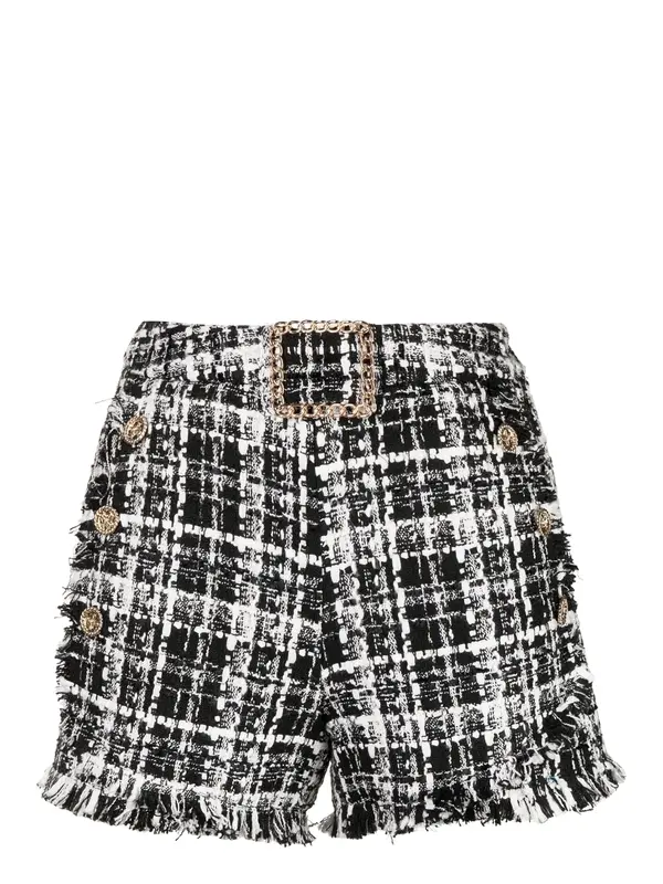 EDWARD ACHOUR PARIS Tweed Shorts - Black