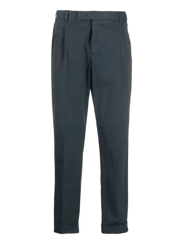 PT TORINO Pleat-detail Tapered Trousers - Blue