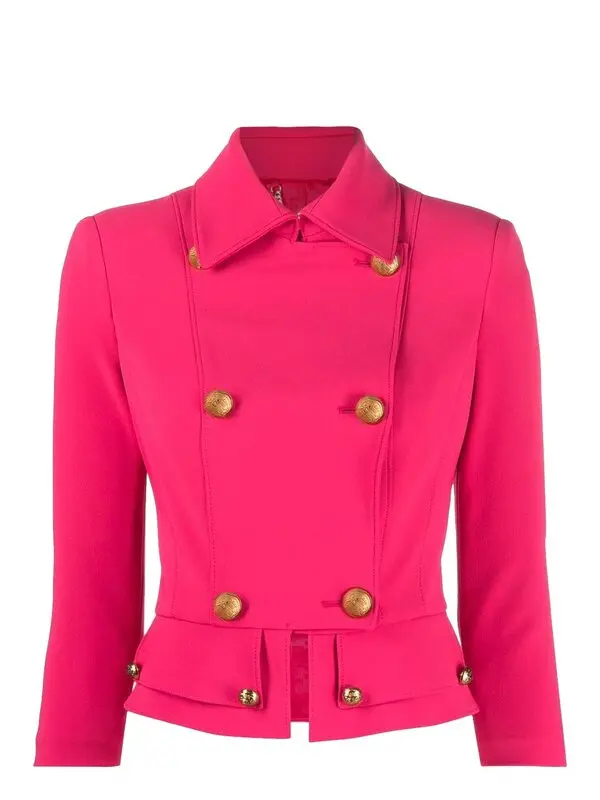 Elisabetta Franchi Double-breasted Jacket - Pink