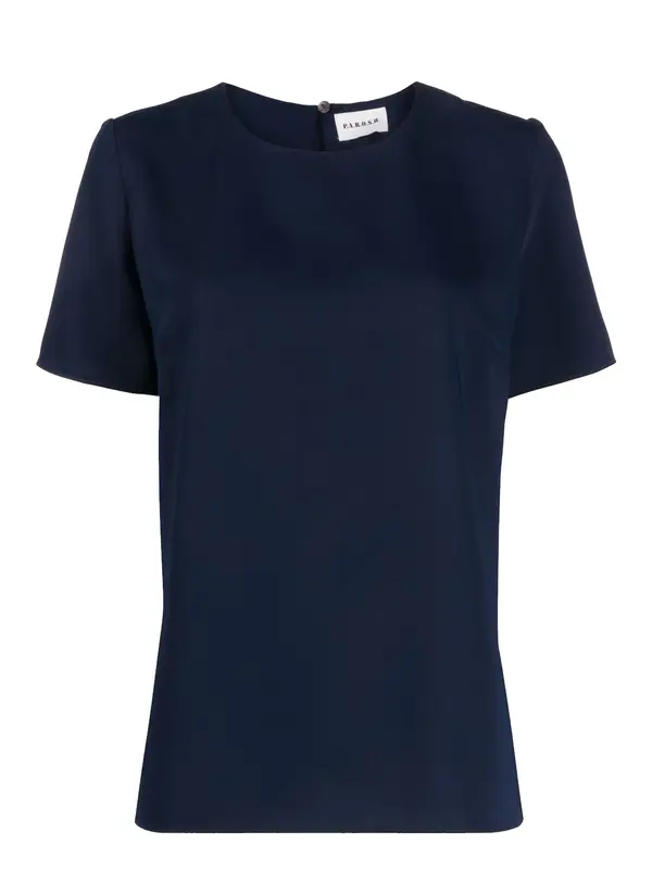 P.a.r.o.s.h Short-sleeved Cady Blouse - Blue