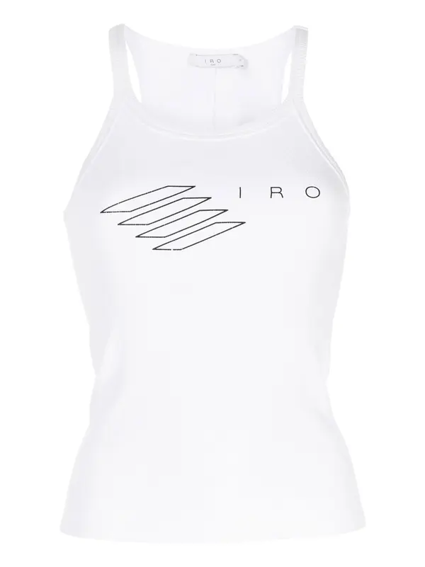 IRO PARIS Logo-print Tank Top - White