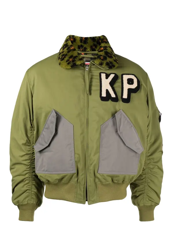 Kenzo Logo-embroidered Bomber Jacket - Green
