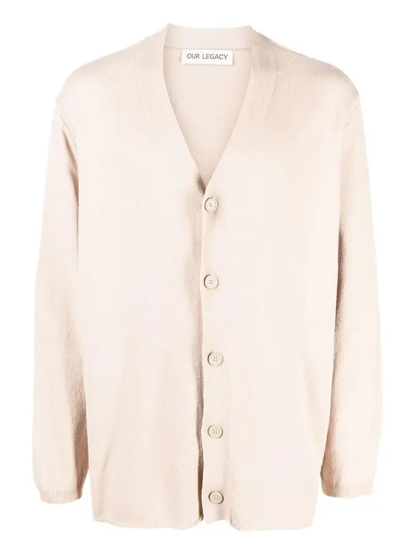 Our Legacy V-neck Knitted Cardigan - Neutrals