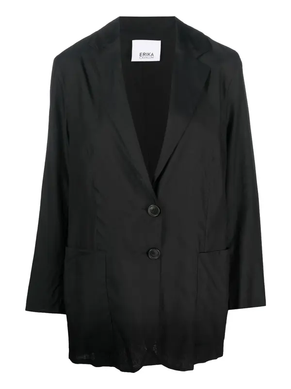 Erika Cavallini Oversized Single-breasted Blazer - Black