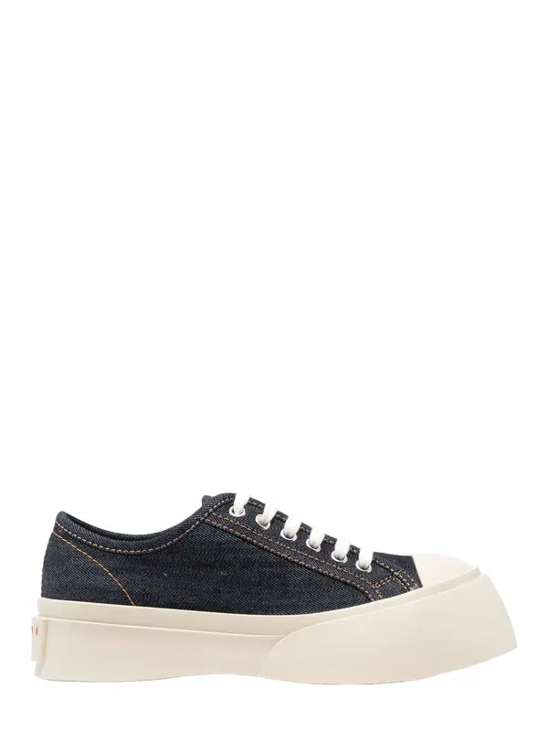 Marni Pablo Denim Lace-up Sneakers - Blue
