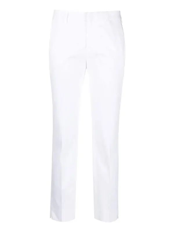 PT TORINO Straight-leg Stretch-cotton Trousers - White