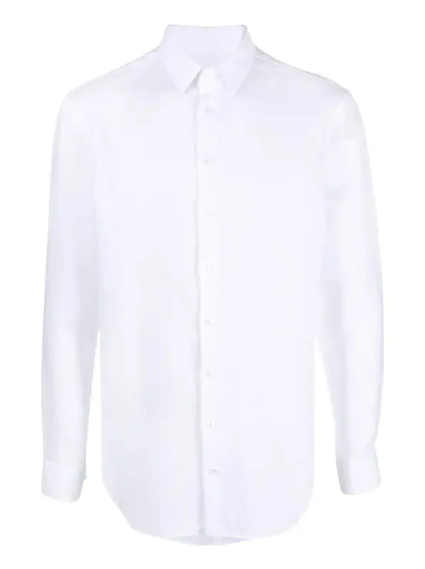 Giorgio Armani Button-up Linen Shirt - White