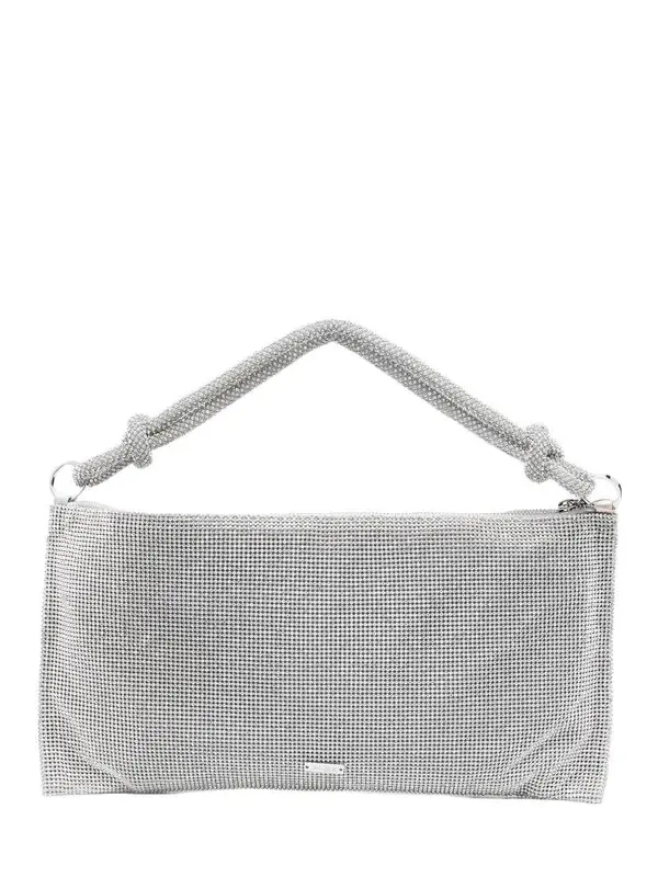 Cult Gaia Hera Rhinestone Shoulder Bag - Silver