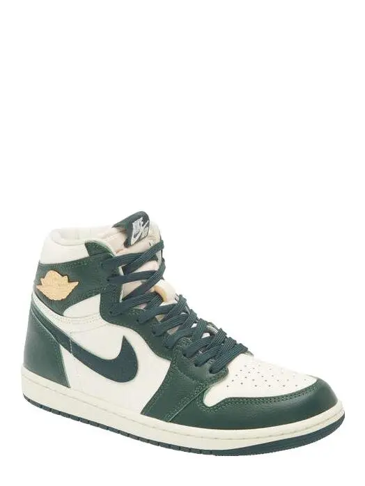 JORDAN Air 1 Retro High Sneakers - Pale Ivory/green/fir/milk