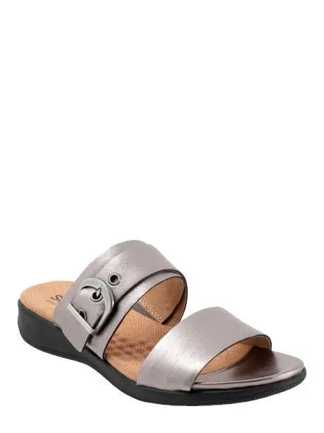 Softwalk Toki Slide Sandal - Pewter