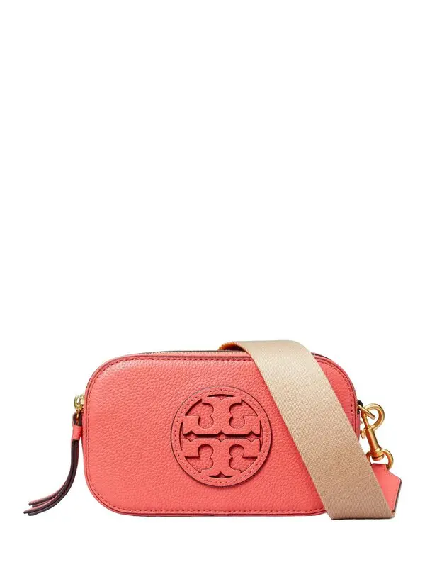Tory Burch Mini Miller Leather Crossbody Bag - Coral Crush