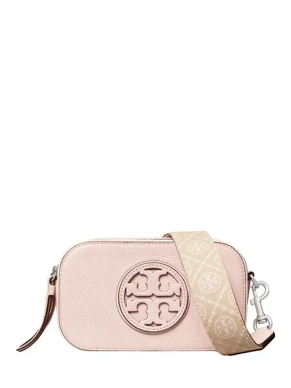 Tory Burch Mini Miller Leather Crossbody Bag - Pale Pink