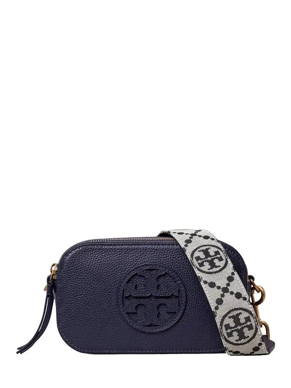 Tory Burch Mini Miller Leather Crossbody Bag - Tory Navy