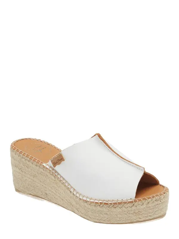 TONI PONS Ivonne Espadrille Platform Wedge Slide Sandal - Blanc/white