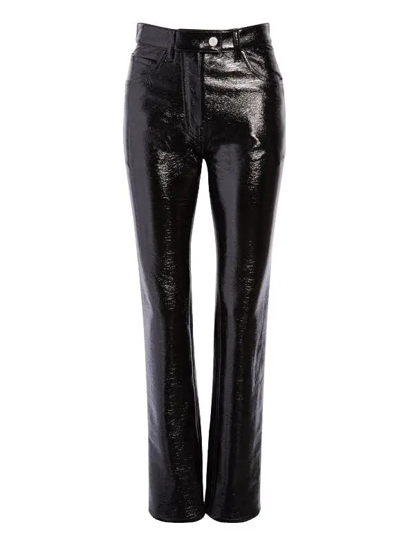 COURREGES Five-pocket Vinyl Pants - Black