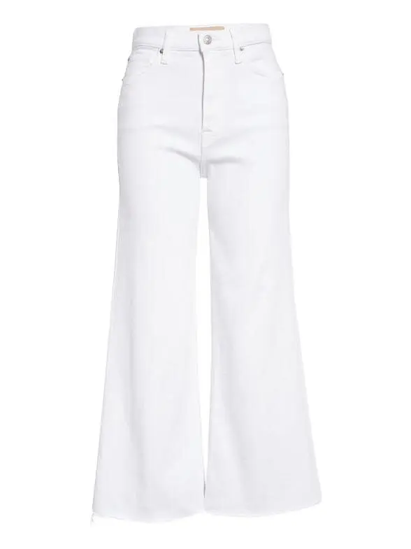 SEVEN Raw Hem Ultra High Waist Crop Flare Jeans - Soleil