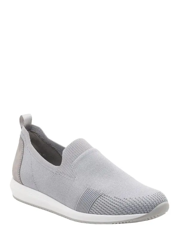 ARA Leena Ii Slip-on Sneaker - Pebble Woven Stretch
