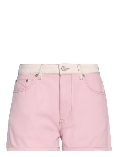 GANNI Organic Cotton Denim Shorts - Pink