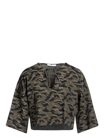 BELLWOOD Camouflage Knitted Sweater - Green