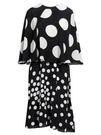 Valentino Garavani Silk Polka Dot Midi Dress - Black