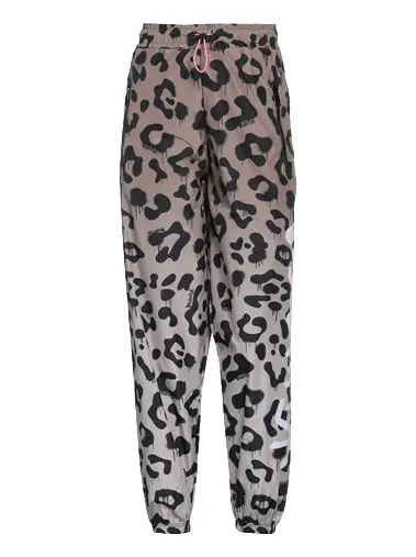 DISCLAIMER Leopard-print Pants - Beige