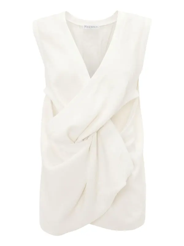 JW Anderson Twist-front Sleeveless Top - White