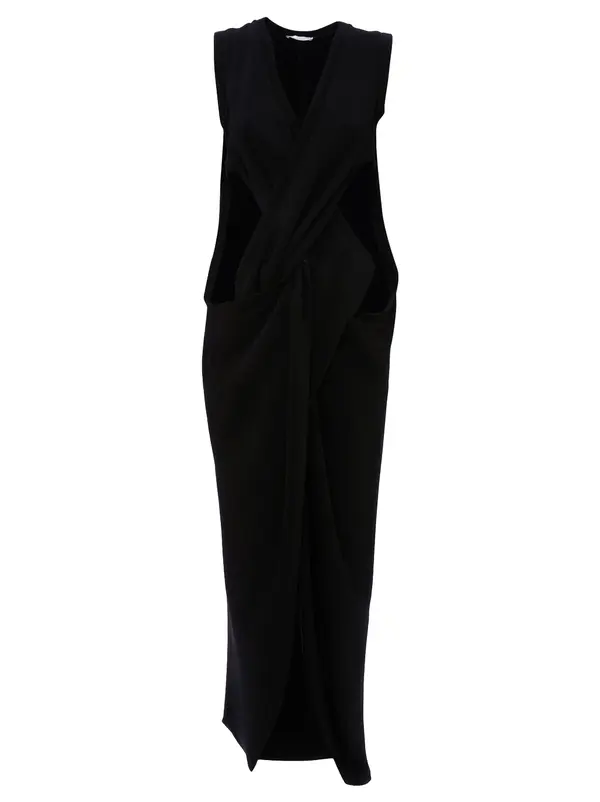 JW Anderson Twist-front Maxi Dress - Black