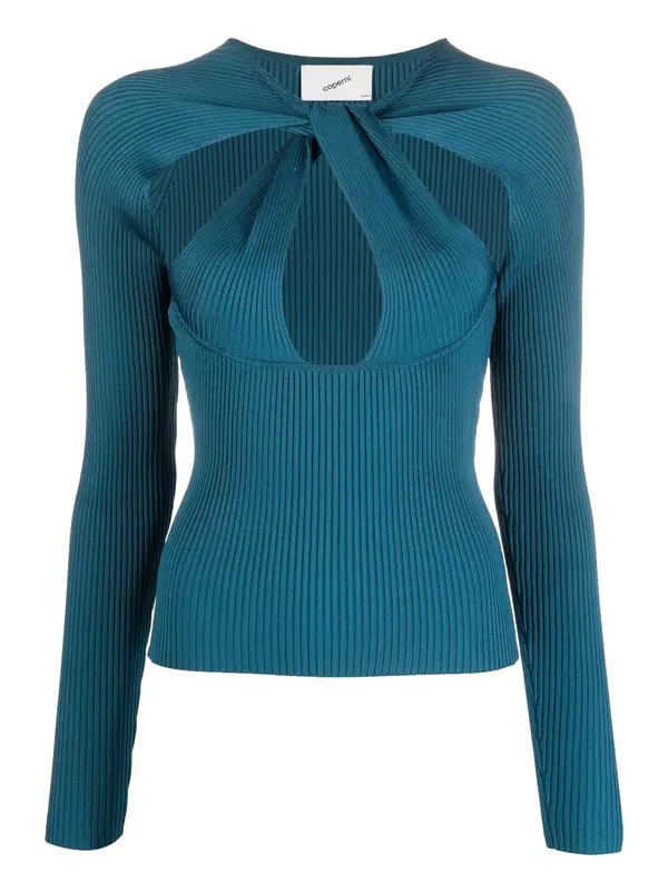 Coperni Twisted Cut-out Sweater - Blue