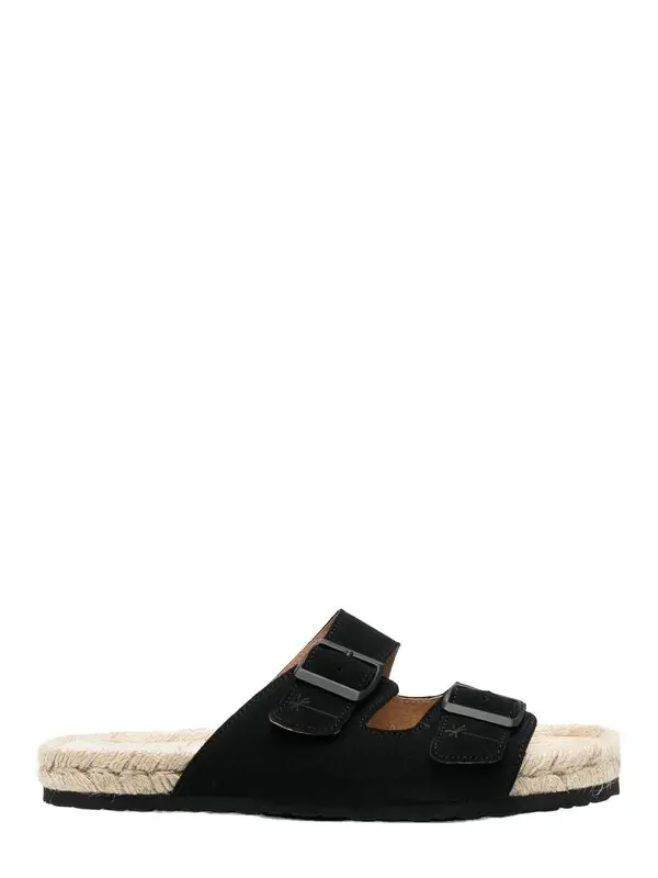Manebí Buckled Espadrille Sandals - Black