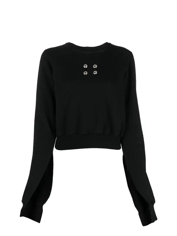 Rick Owens Eyelet-embellished Sweatshirt - Black