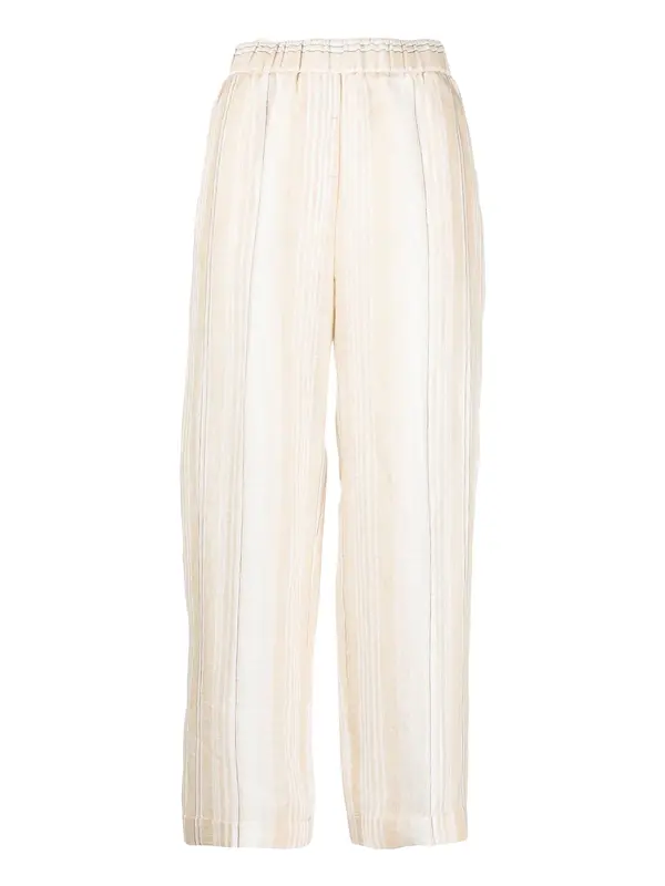 Peserico Striped Palazzo Pants - Neutrals