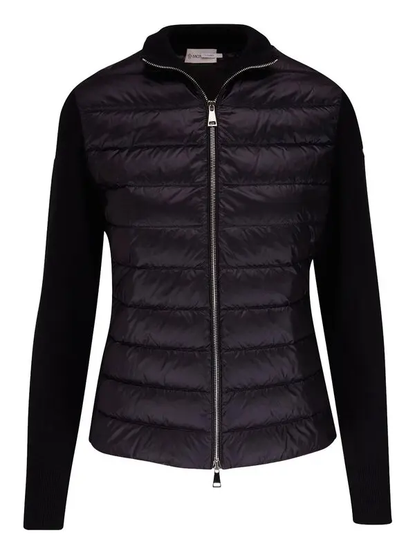 Moncler Quilted Wool Jacket - Black