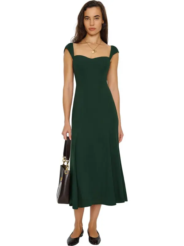 REFORMATION Bryson Midi Dress - Green