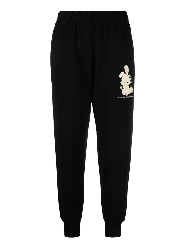 Stella McCartney Graphic-print Tapered Track Pants - Black